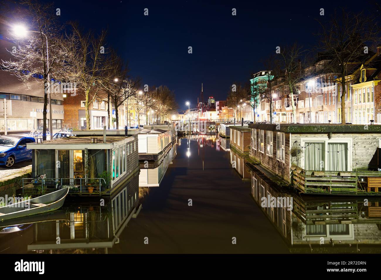 Groningen, Netherlands night Cityscape photographed at night. Groningen ...