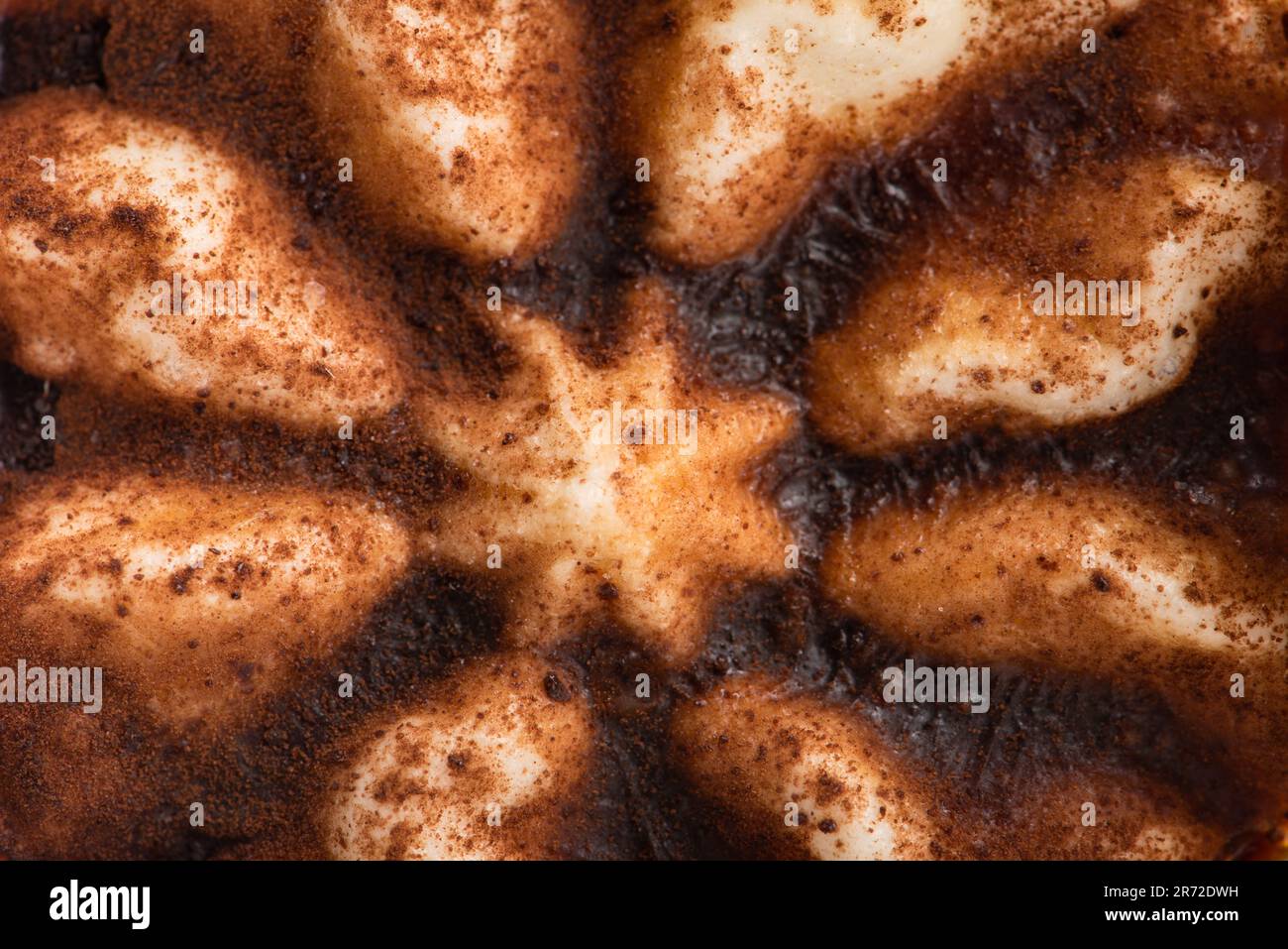 Texture of ice cream with cinnamon. Fresh and delicious cinnamon ice ...