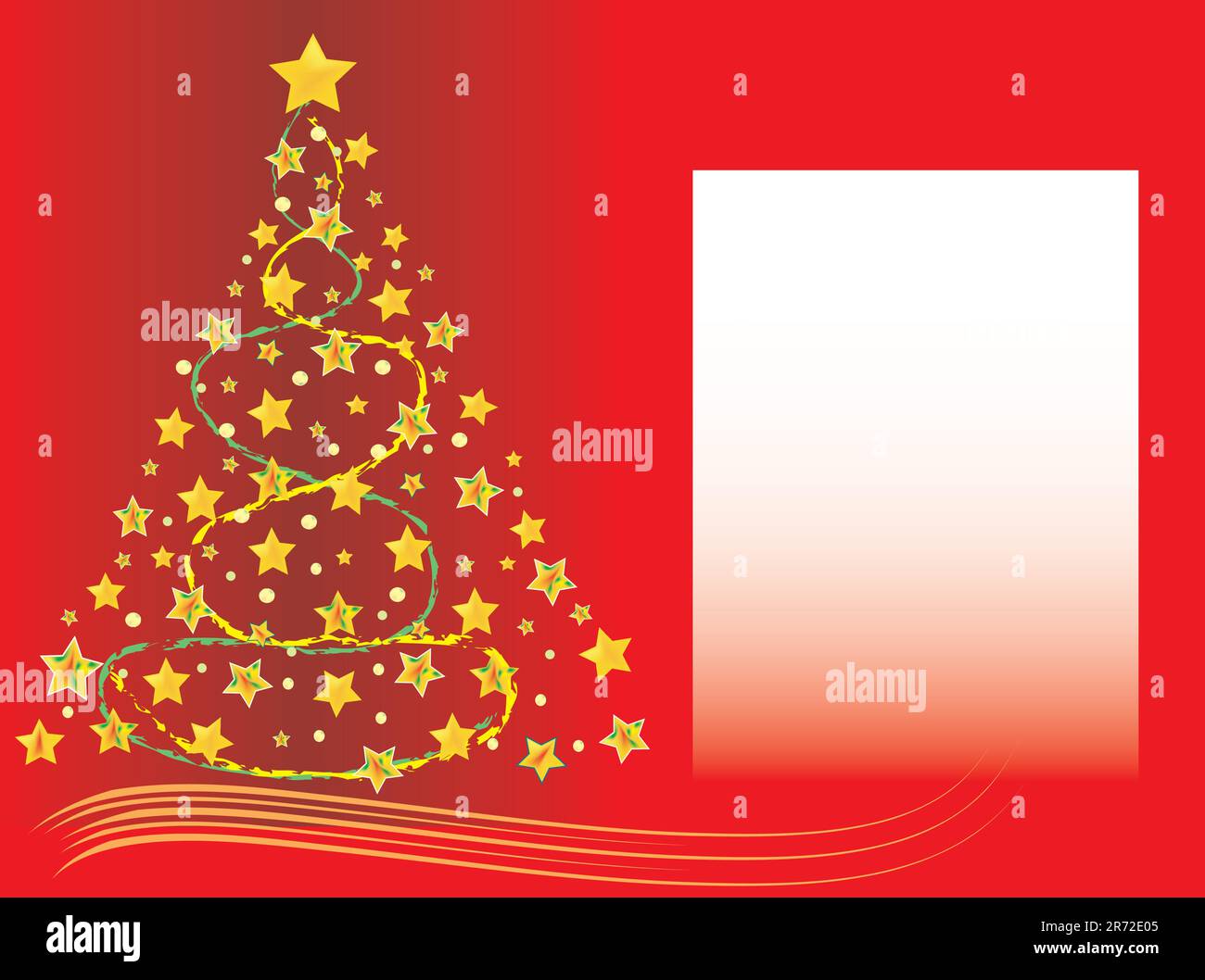 Christmas postcard, frame for your text, vector Stock Vector Image ...