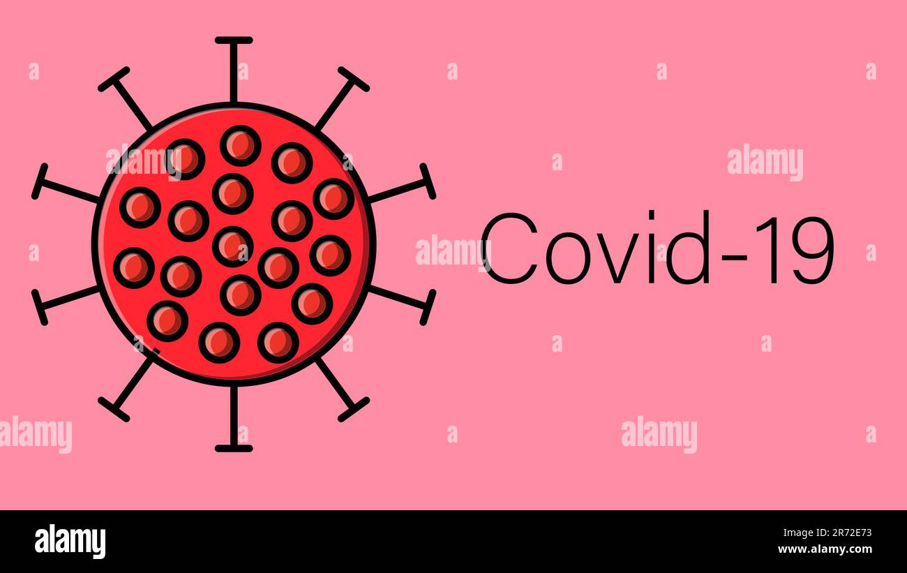 Red dangerous infectious deadly respiratory coronavirus pandemic ...