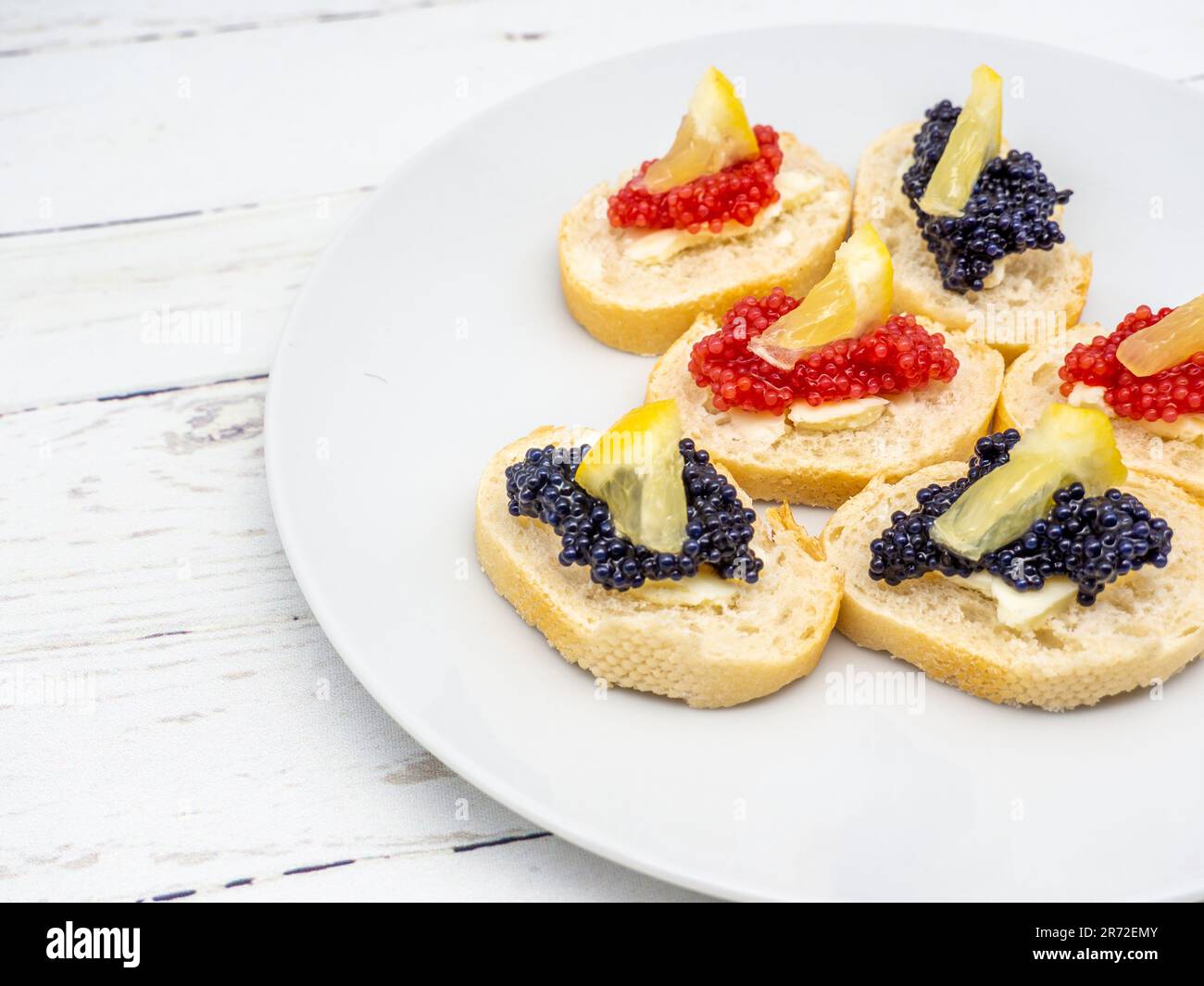 Plate of caviar appetizers hi-res stock photography and images - Alamy
