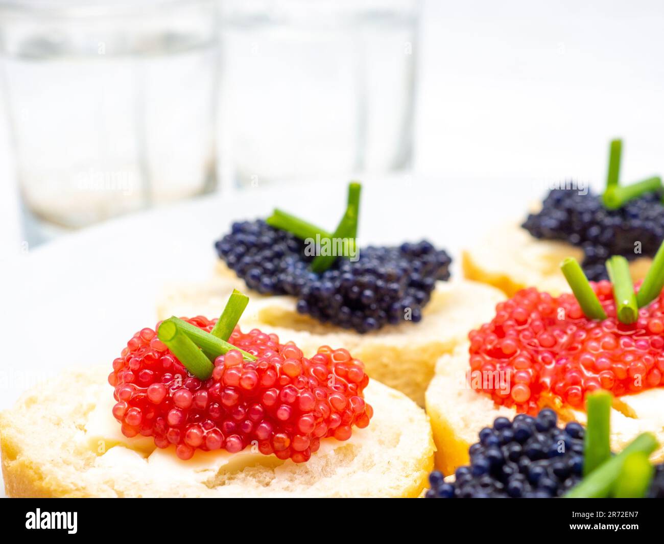 Fish roe appetizers hi-res stock photography and images - Alamy