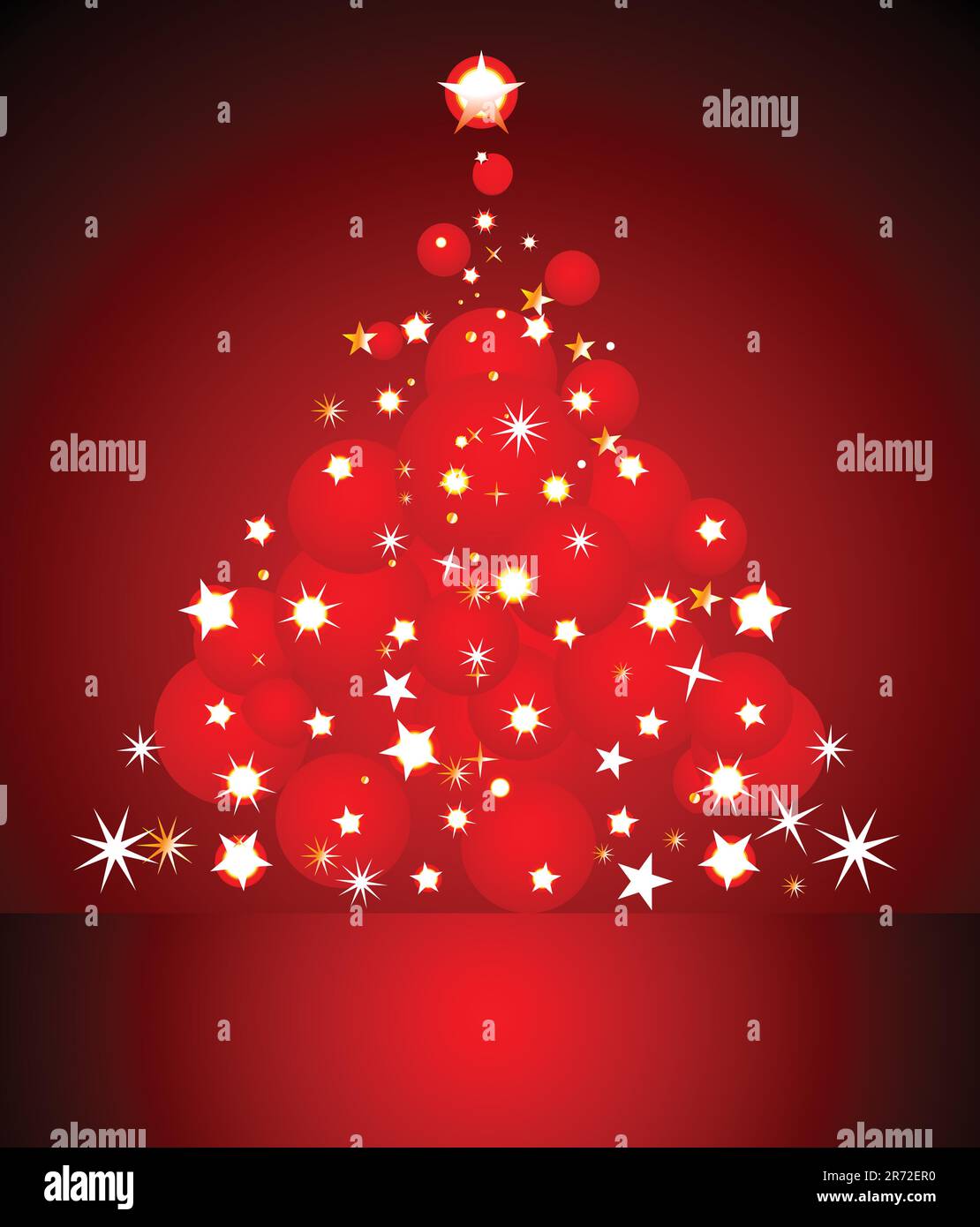 abstract red christmas card vector illustration Stock Vector Image ...