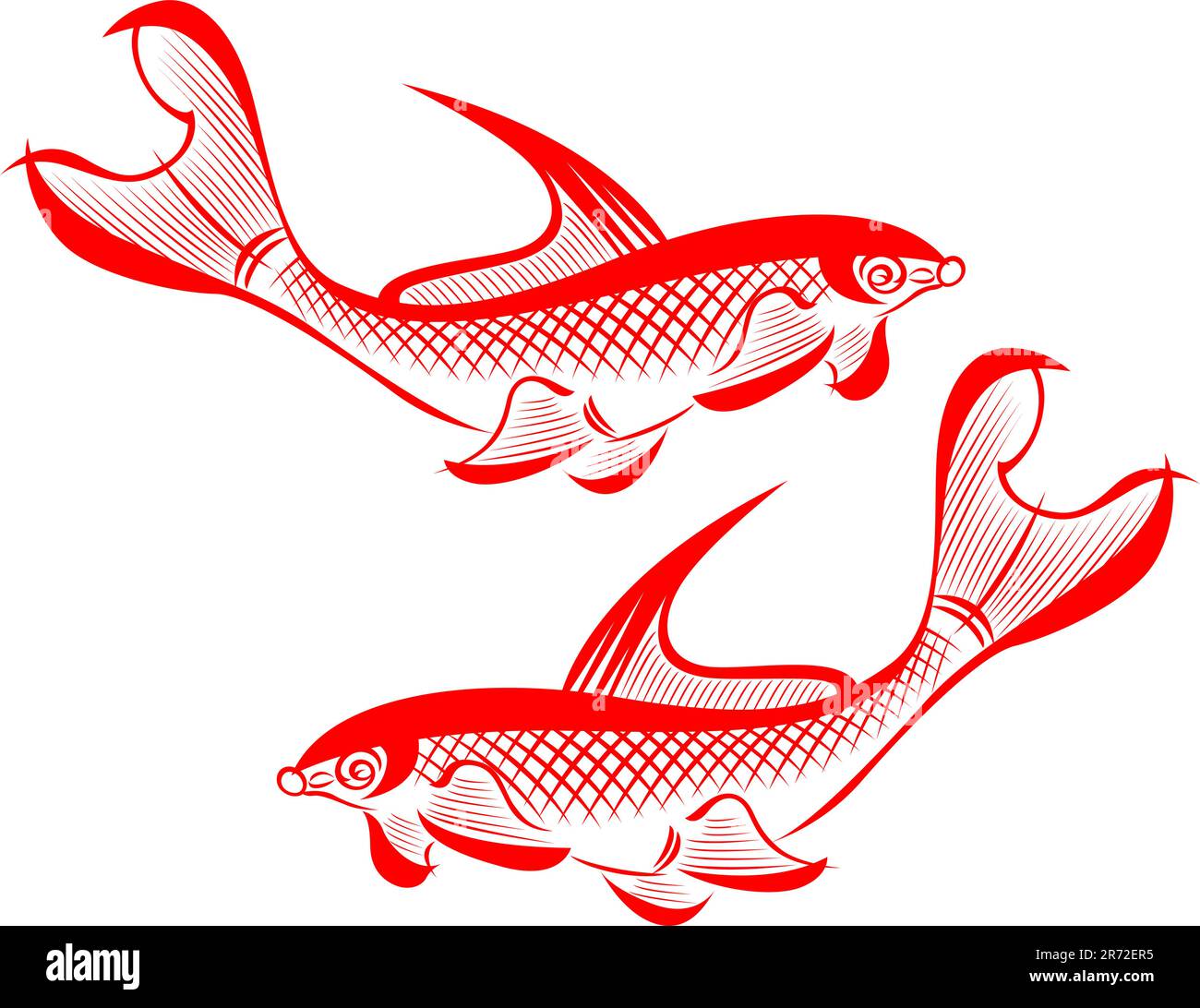 Lunar new year fish Stock Vector Images - Alamy