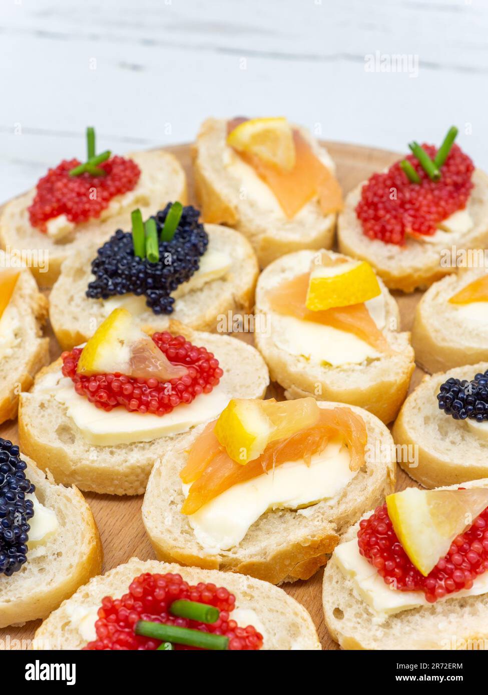 Fish roe appetizers hi-res stock photography and images - Alamy