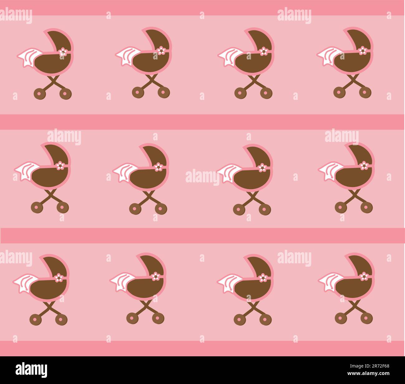 Pink baby girl stroller background Stock Vector Image & Art - Alamy
