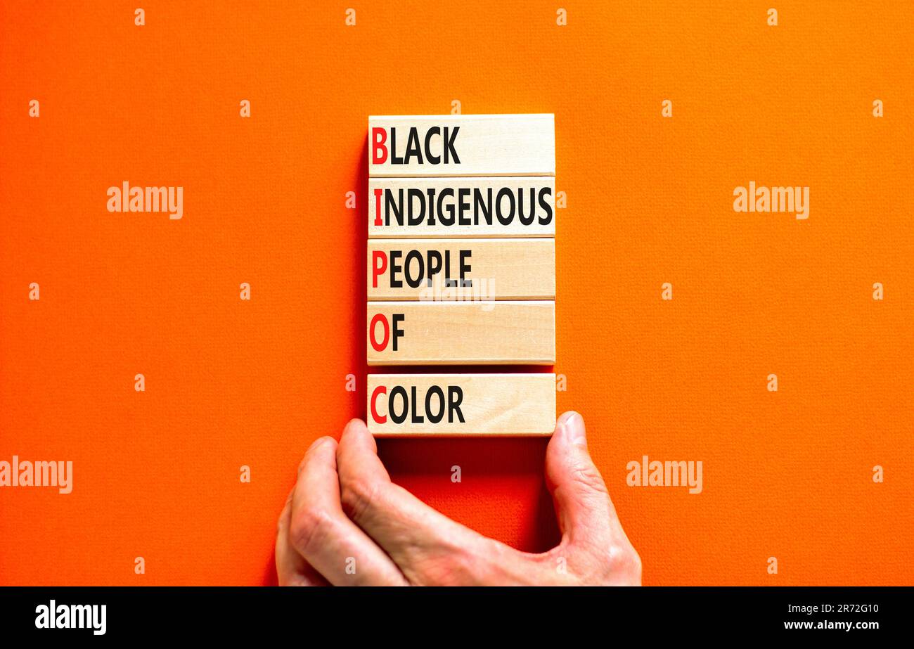 BIPOC black indigenous people of color symbol. Concept words BIPOC ...