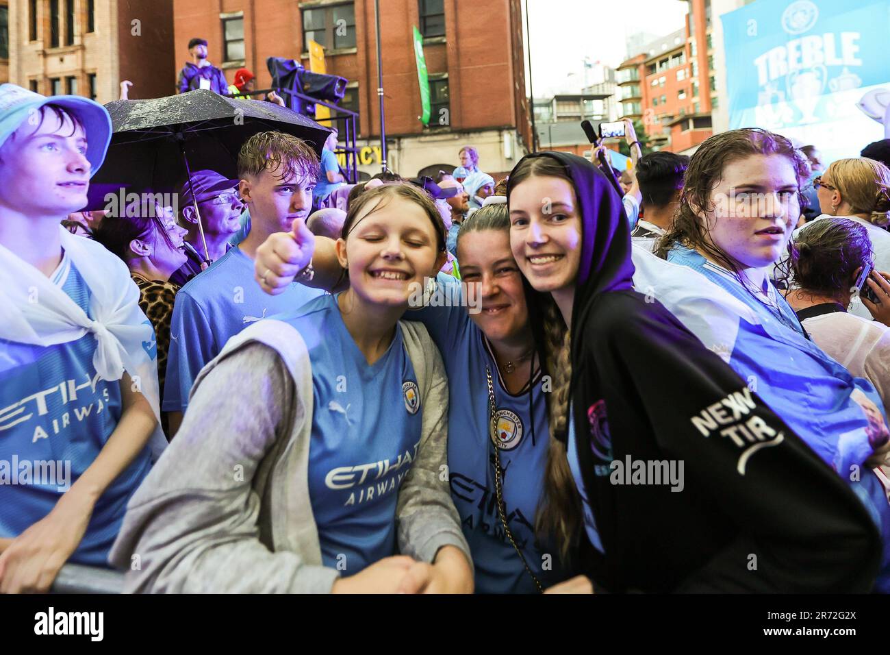 Fans during Manchester City's Treble victory parade at St Peter’s ...