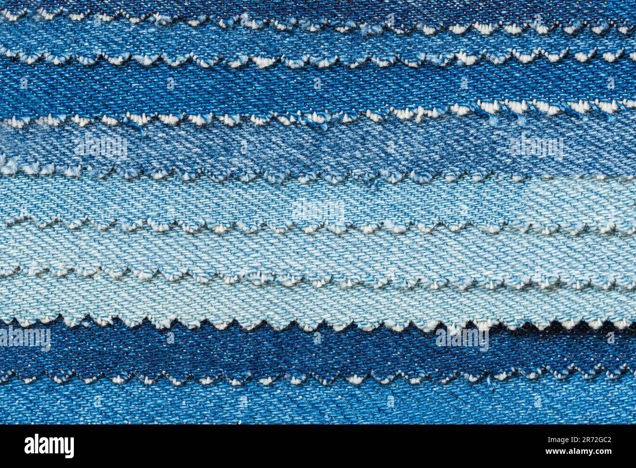 Set of Denim sample pieces, fabric samples for selection and clothes ...