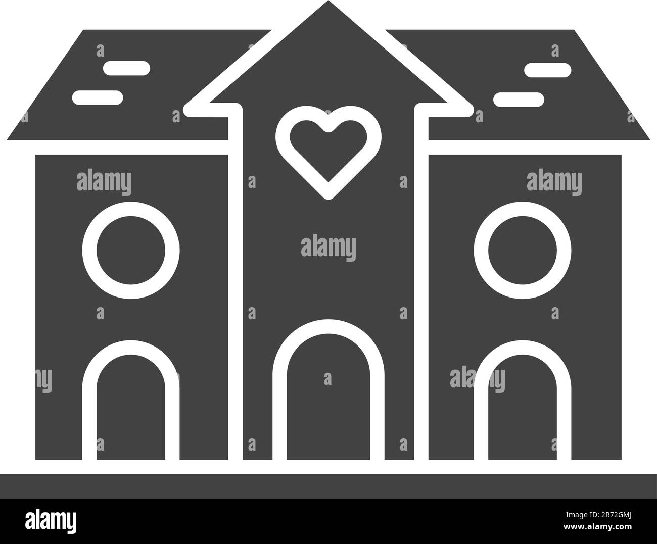 Orphanage icon vector image. Suitable for mobile application web ...