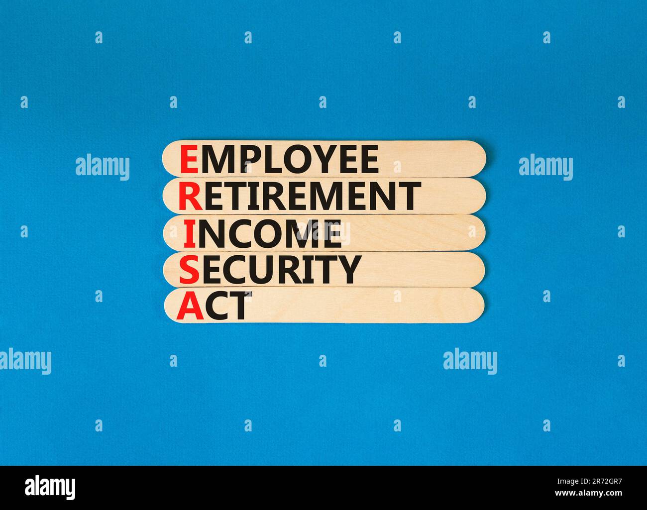 ERISA symbol. Concept words ERISA employee retirement income security ...