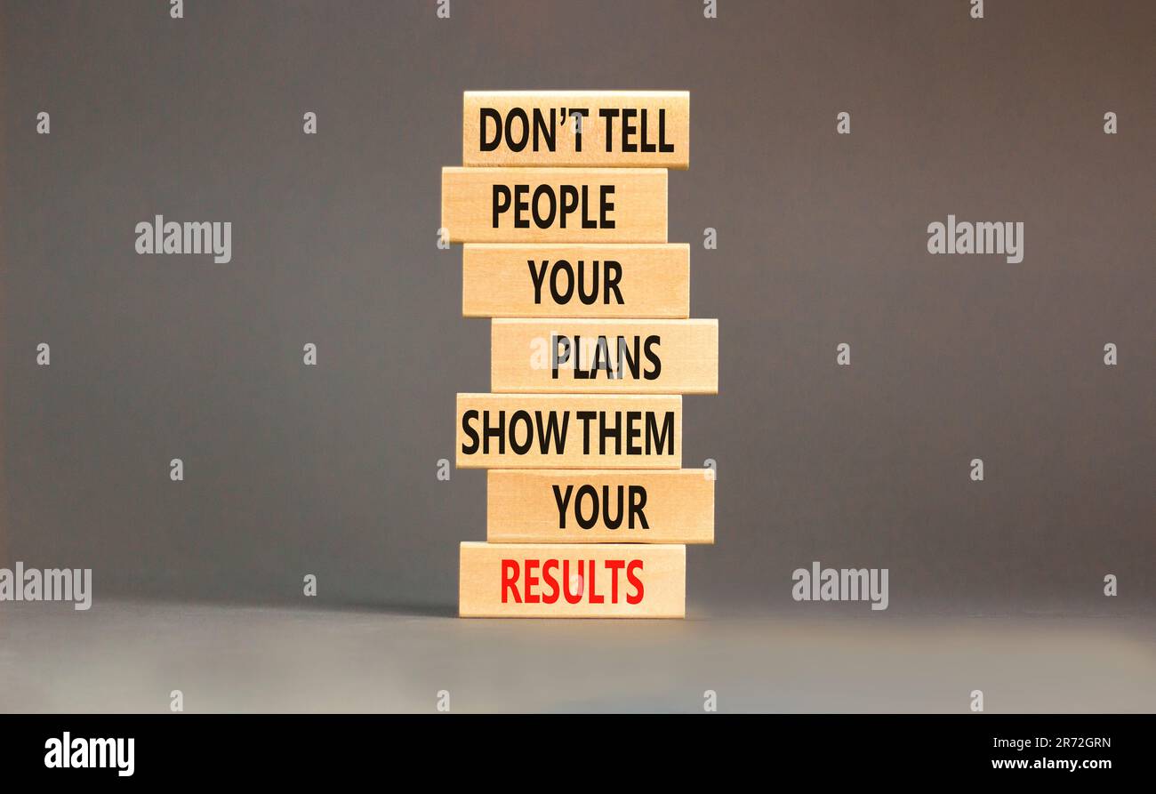 Plan or result symbol. Concept words Do not tell people your plans show ...