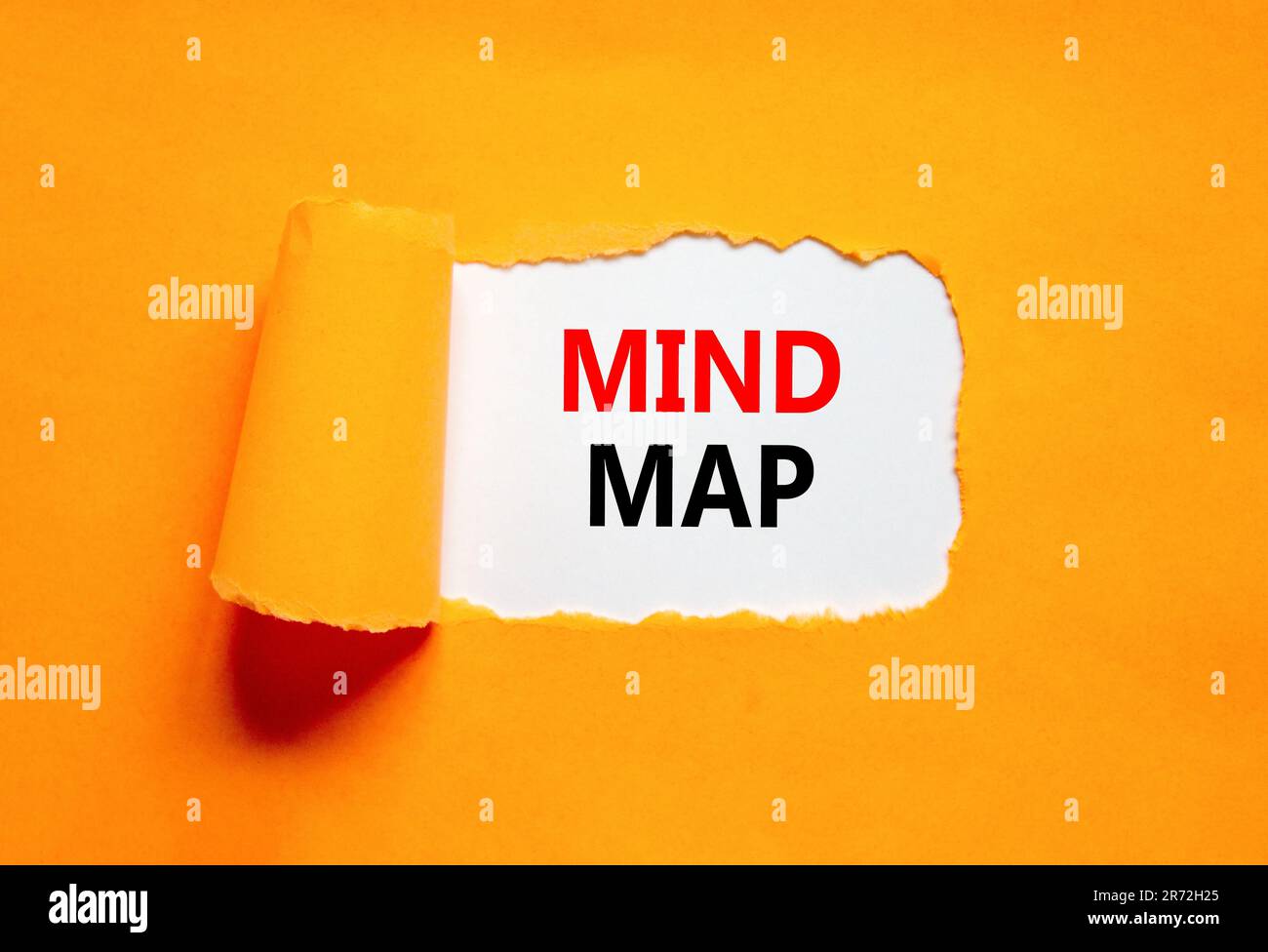 Mind map symbol. Concept words Mind map on beautiful white paper on a ...