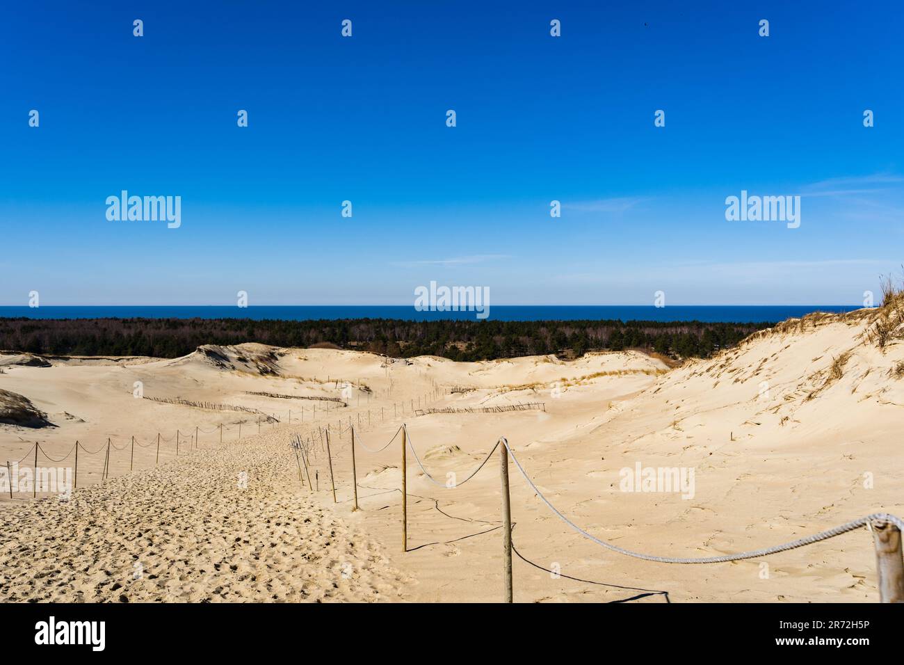 The Gray Dunes, or the Dead Dunes is sandy hills with a bit of green ...