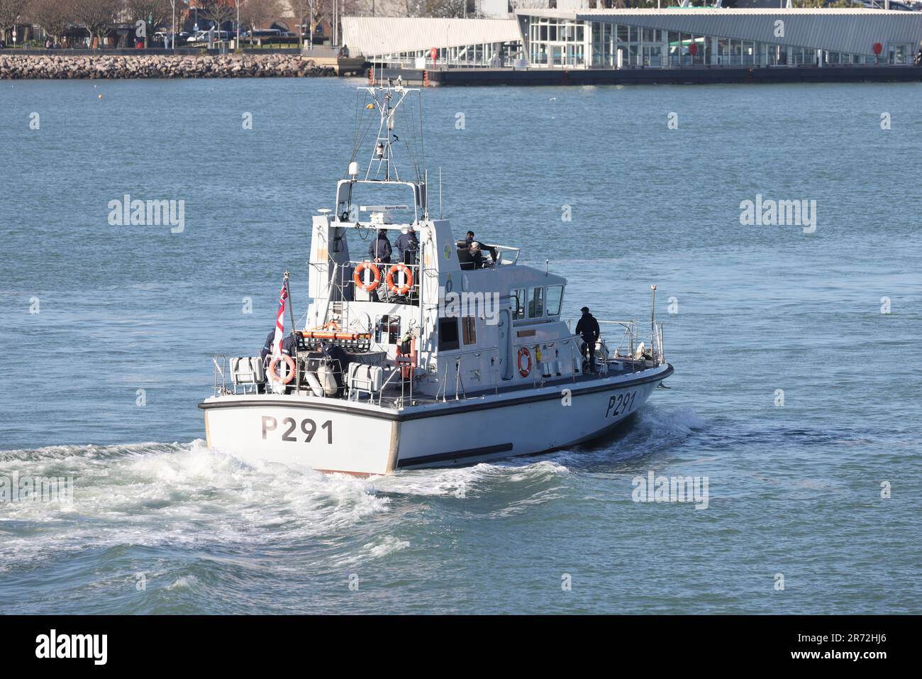 The Royal Navy Fast Training Boat HMS PUNCHER (P291) arrives at the ...