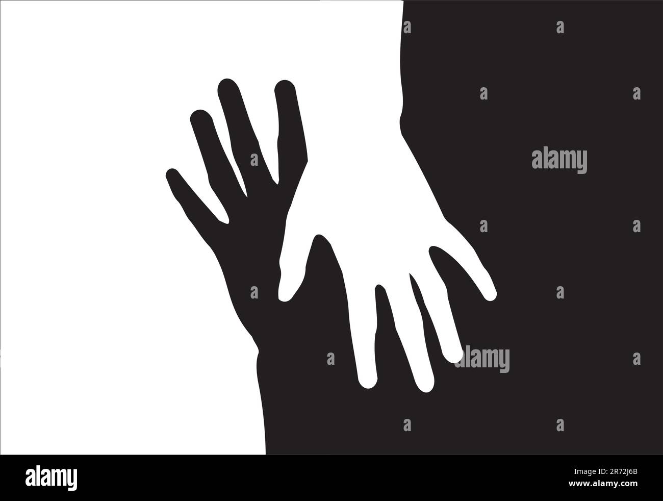 B&W hans vector illustration Stock Vector Image & Art - Alamy