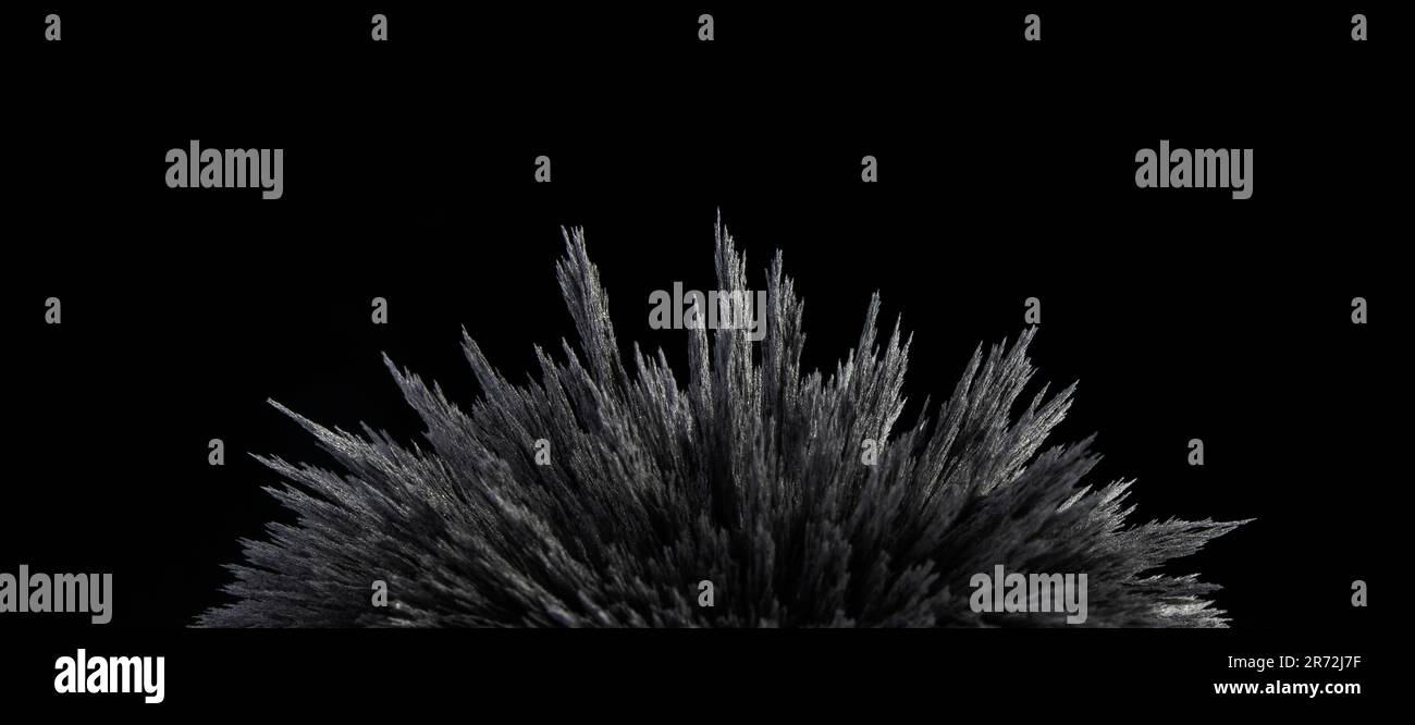 A reaction of iron dust to a magnetic field of a strong neodymium ...