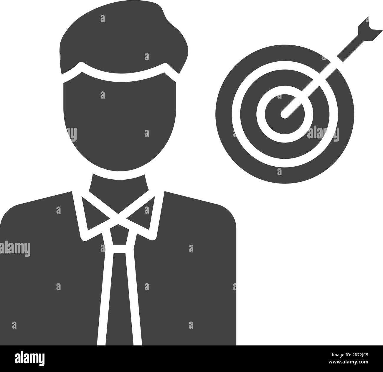 Icon objective purpose Black and White Stock Photos & Images - Alamy