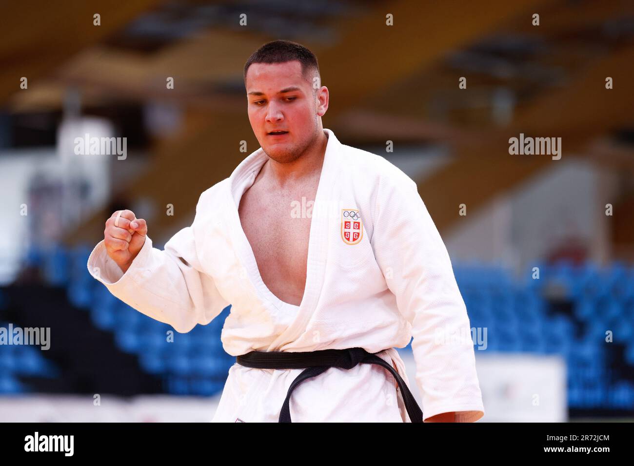 Igor Vracar (SBR) bronze medal, Men +100 kg during the Madrid European ...