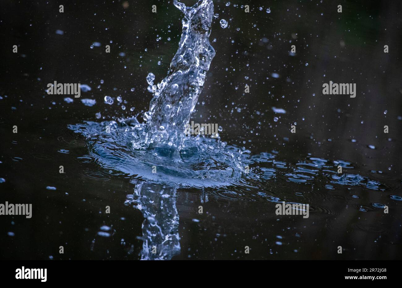 A water splash with reflection Stock Photo - Alamy