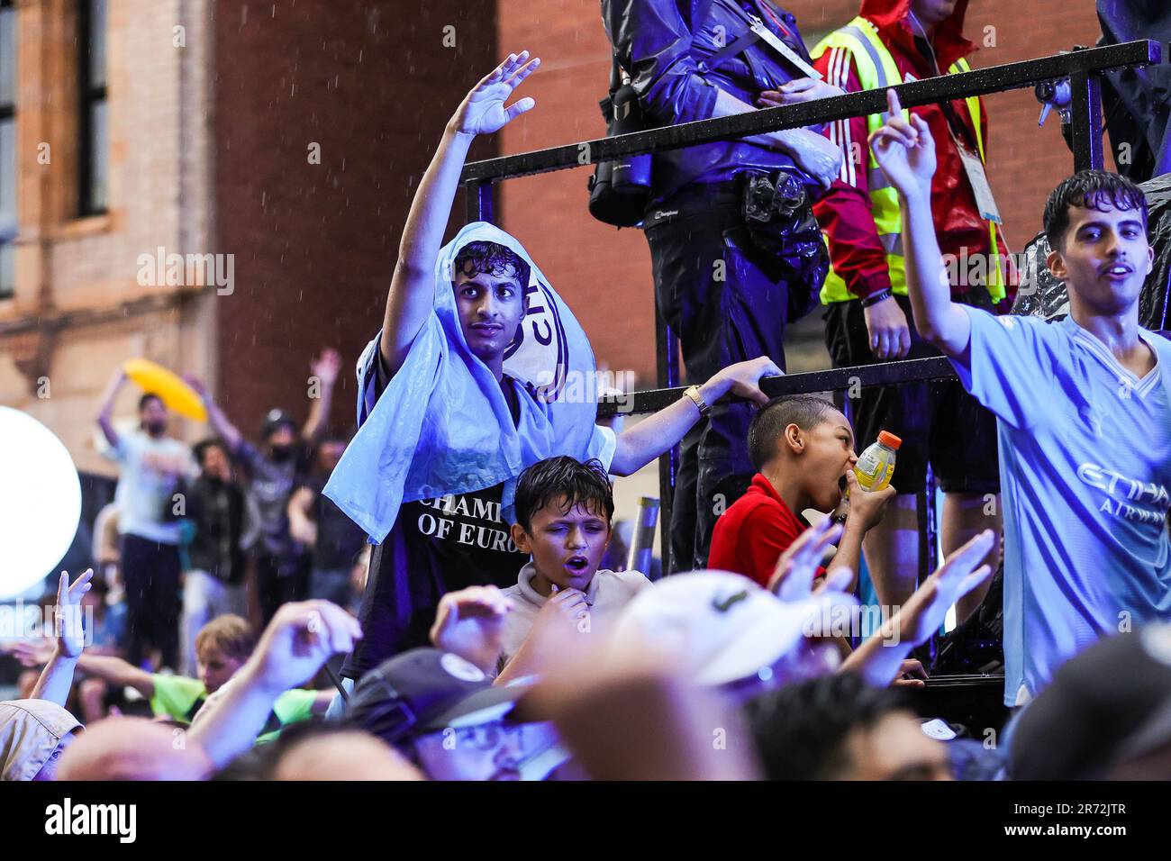 Fans during Manchester City's Treble victory parade at St Peter’s ...