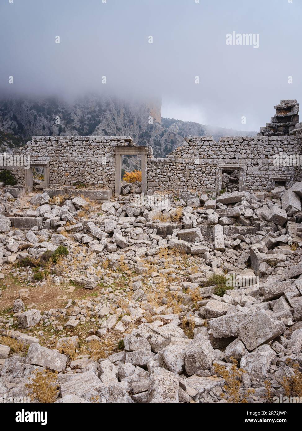 Autumn walk by ancient amphitheatre in city Termessos Ancient City ...