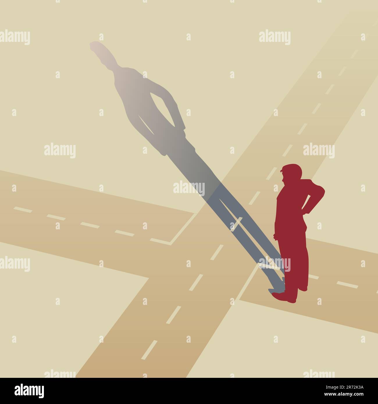 Man at the crossroads a hi-res stock photography and images - Alamy