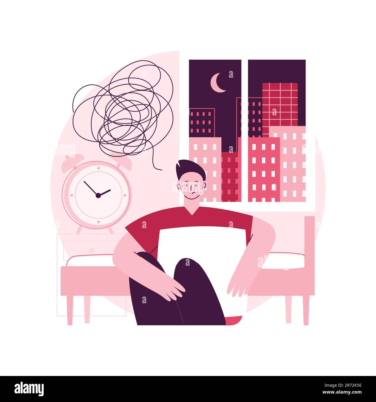 Sleep disturbances abstract concept vector illustration. Insomnia ...