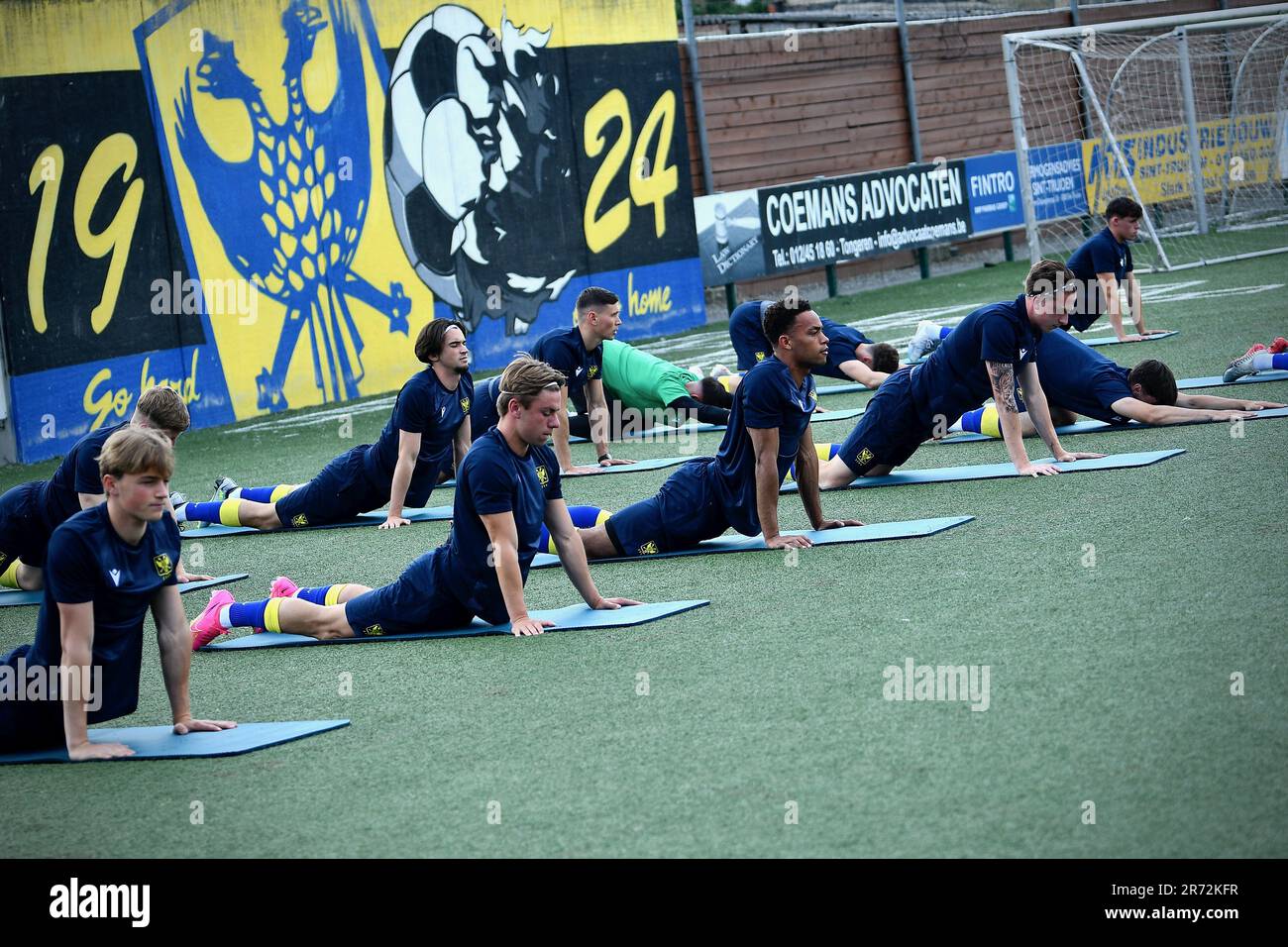 Sint Truiden, Belgium. 12th June, 2023. STVV's players pictured during ...
