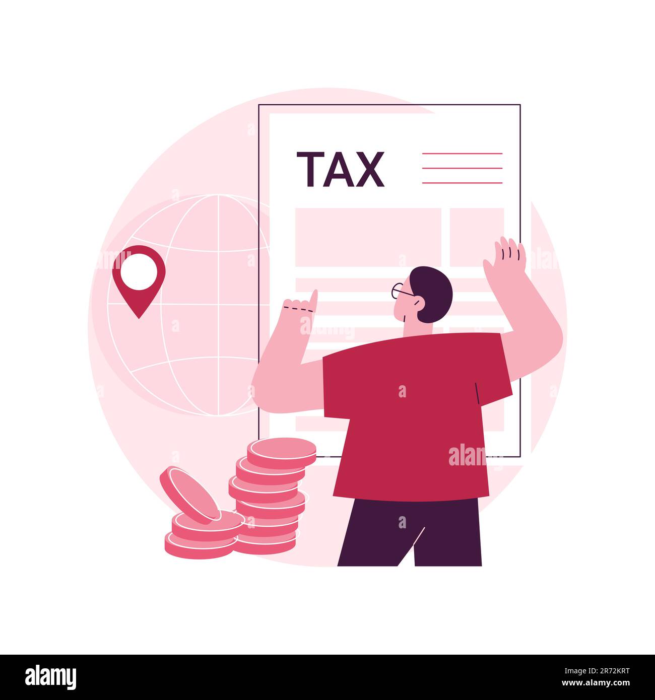 International and non-resident taxes abstract concept vector ...