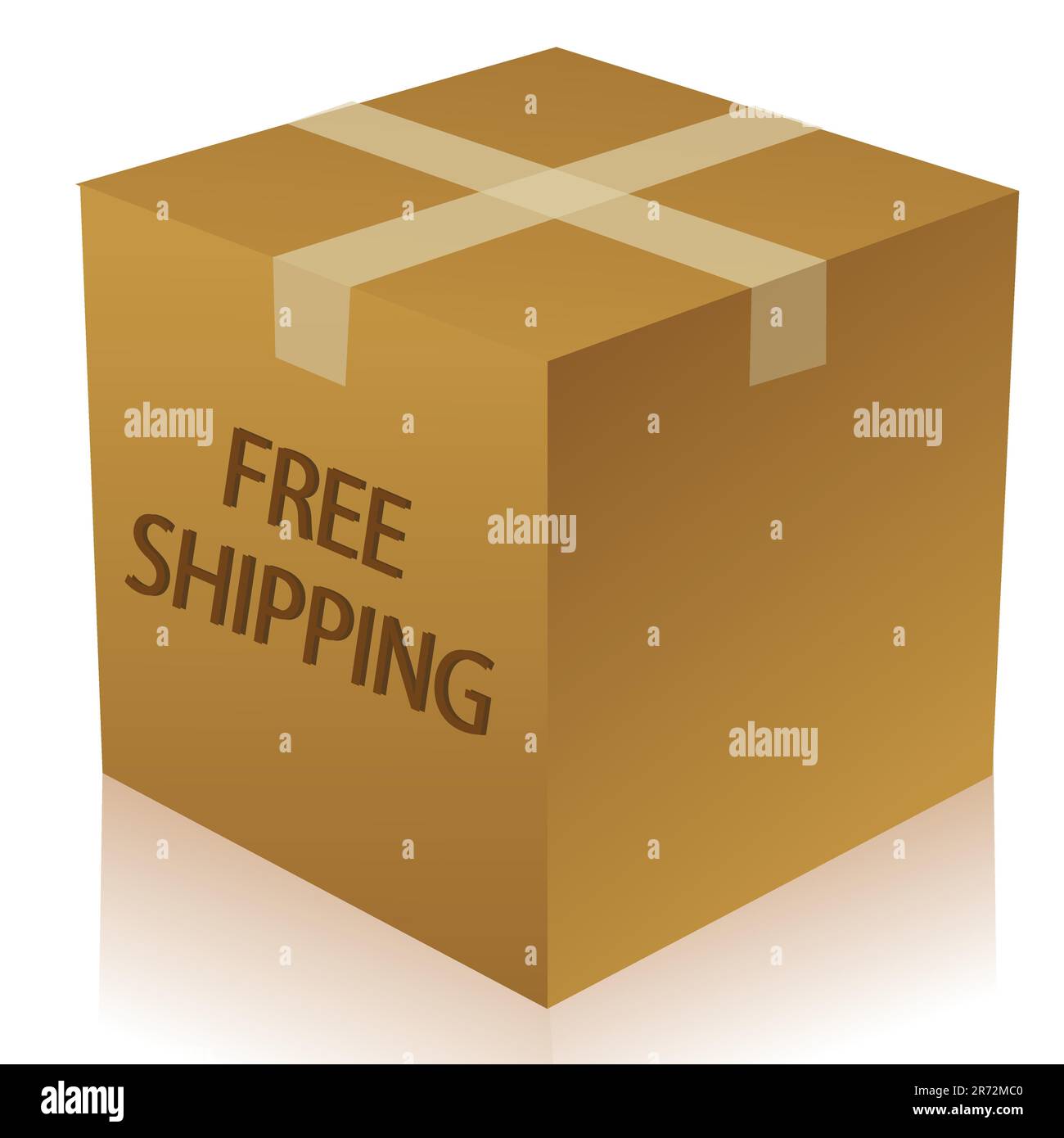 illustration of parcel box on white background Stock Vector Image & Art ...