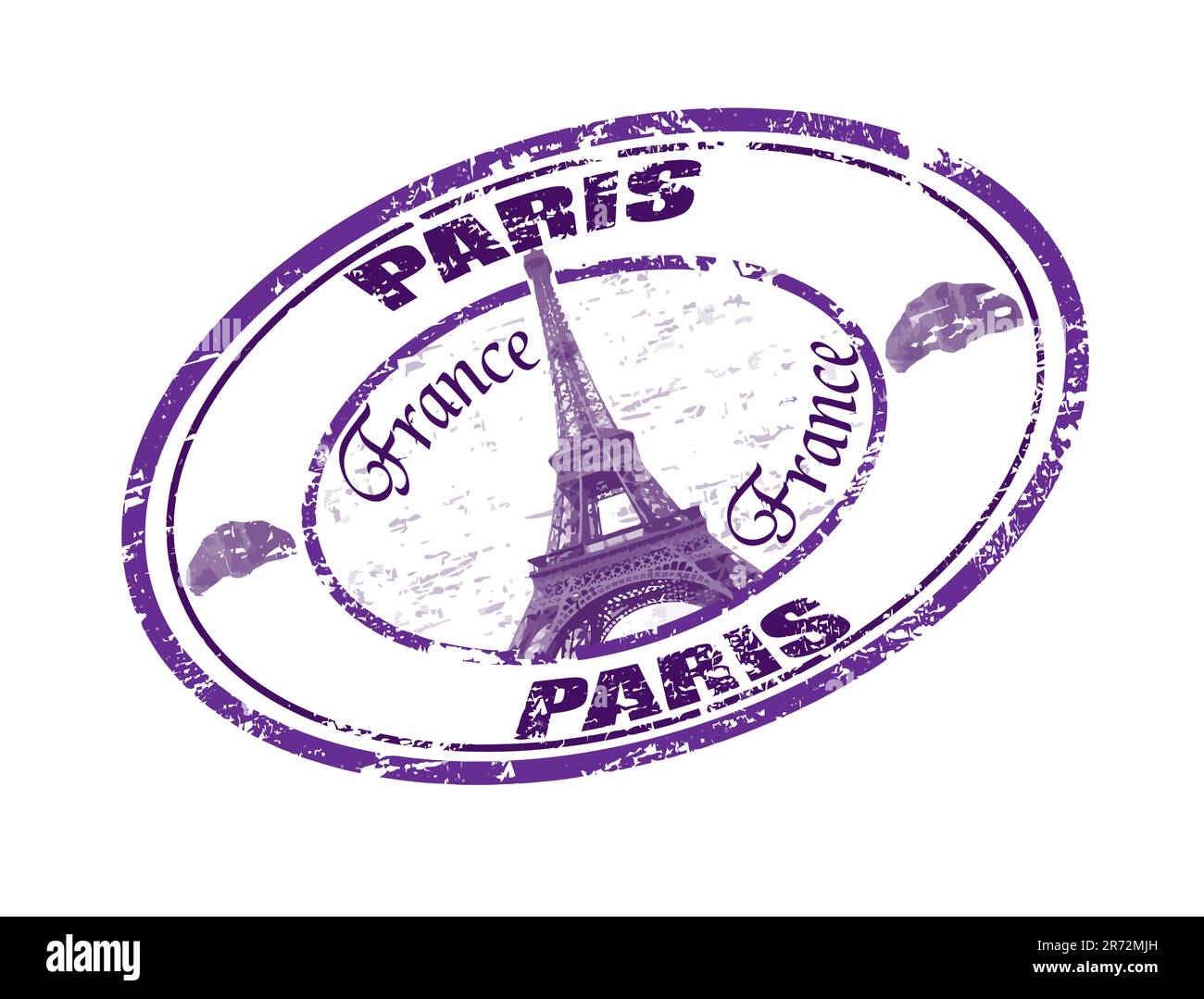 Grunge rubber stamp with the Eiffel Tower symbol and the name Paris ...
