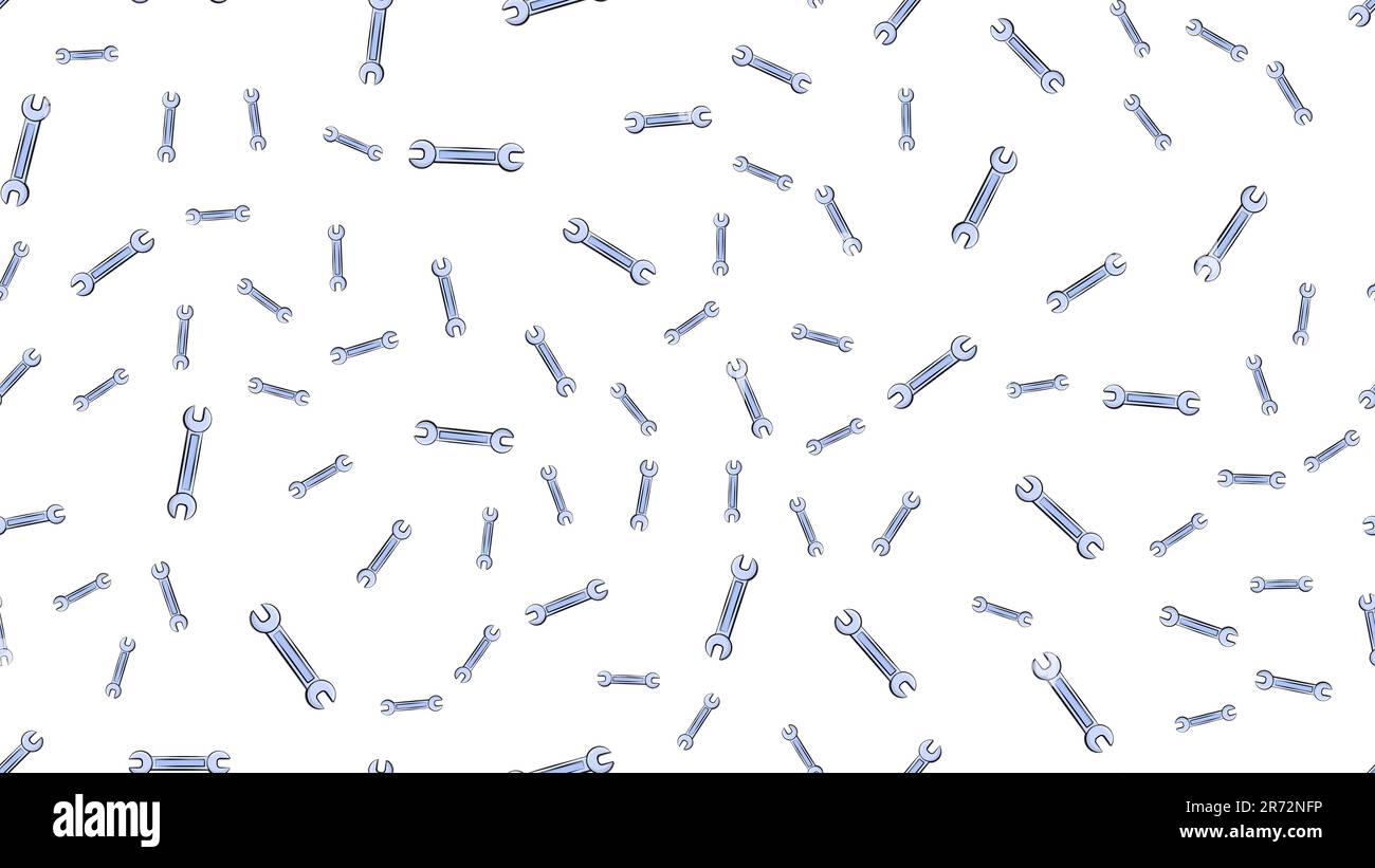 Texture, seamless pattern of metal iron blue gas spanners, metalworker ...