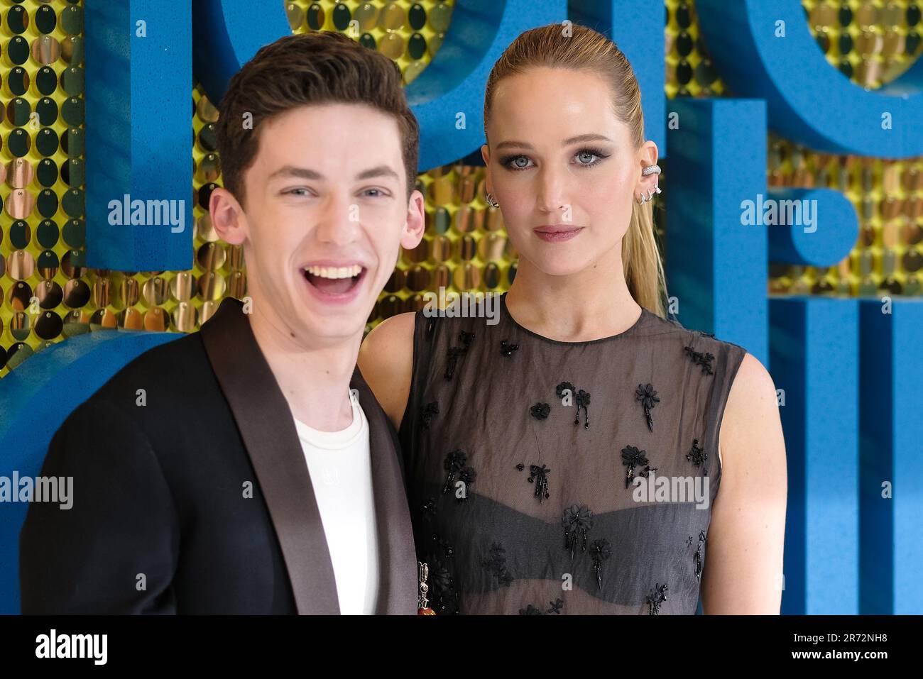 London, UK. 12th June, 2023. Andrew Barth Feldman and Jennifer Lawrence ...
