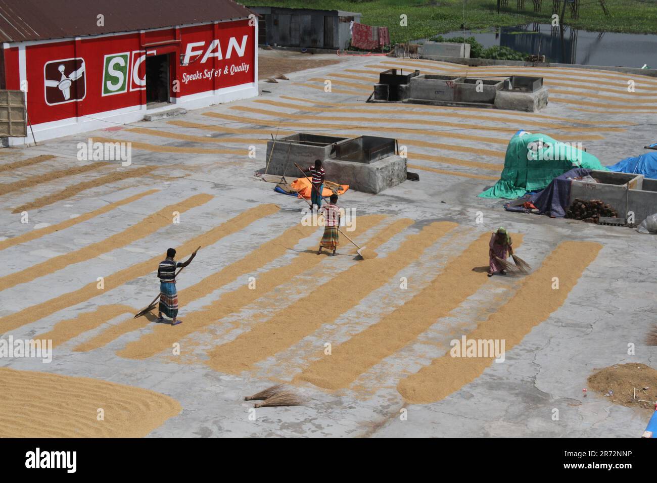 Munshiganj, Dhaka, Bangladesh. 29th Sep, 2022. Rice mill workers turn ...