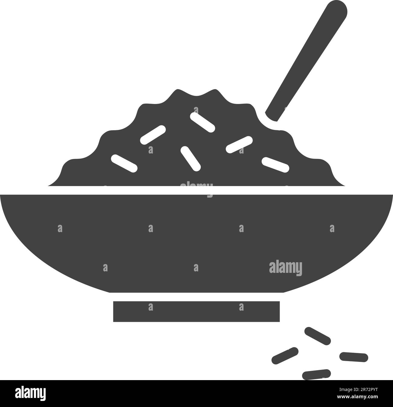 Rice icon vector image. Suitable for mobile application web application ...