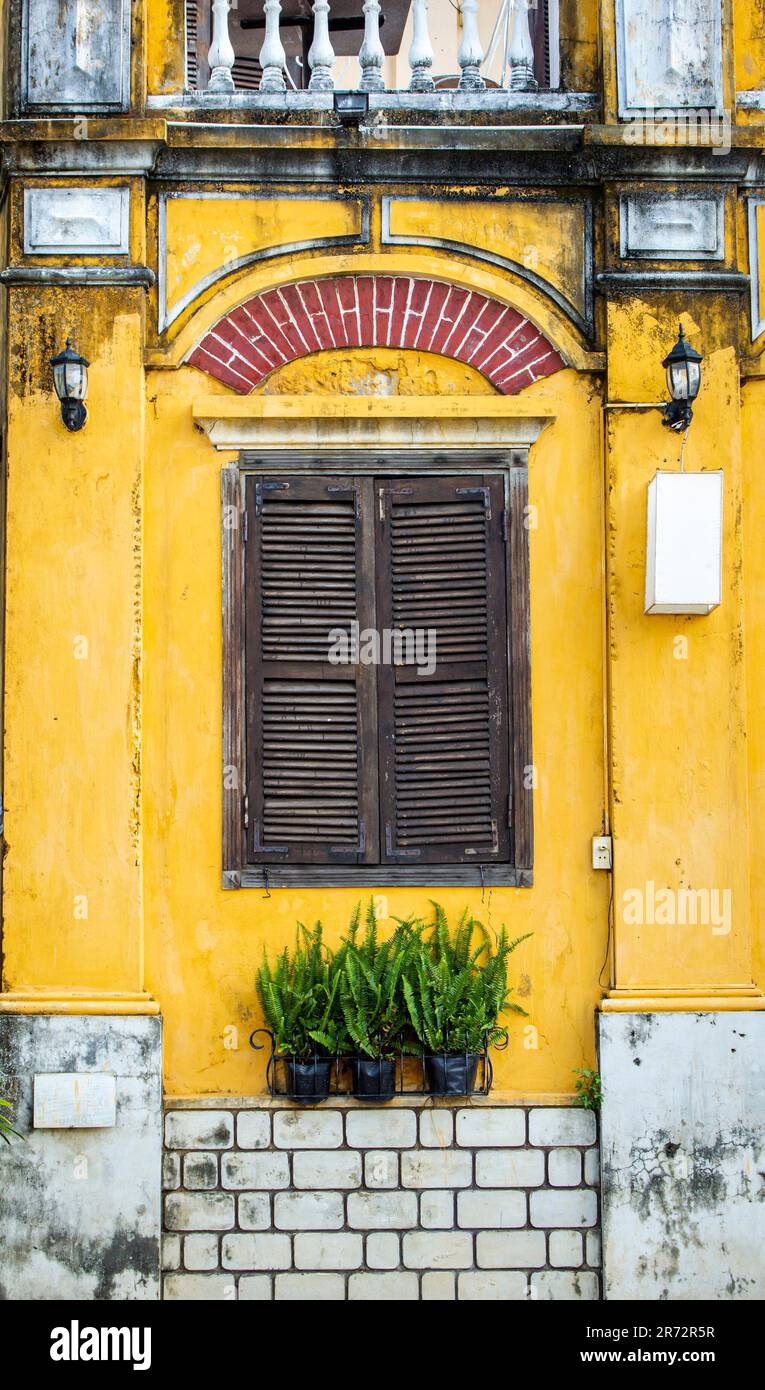 Hoi An, Vietnam, March 6, 2023. Street view of a typical traditional ...