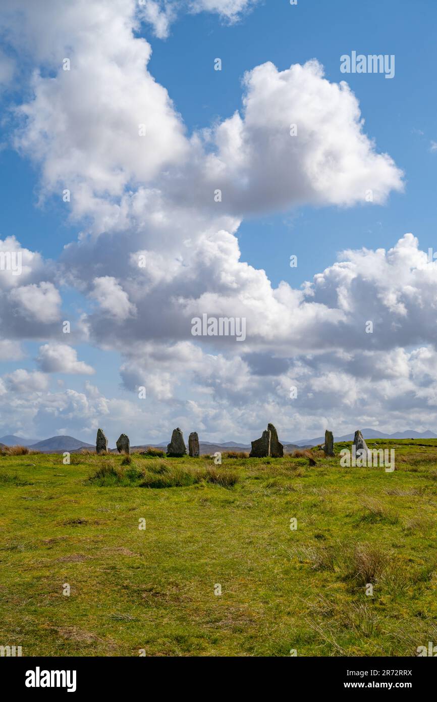 The stone of Callanish 3 stone circle. Part of the standing stones on ...