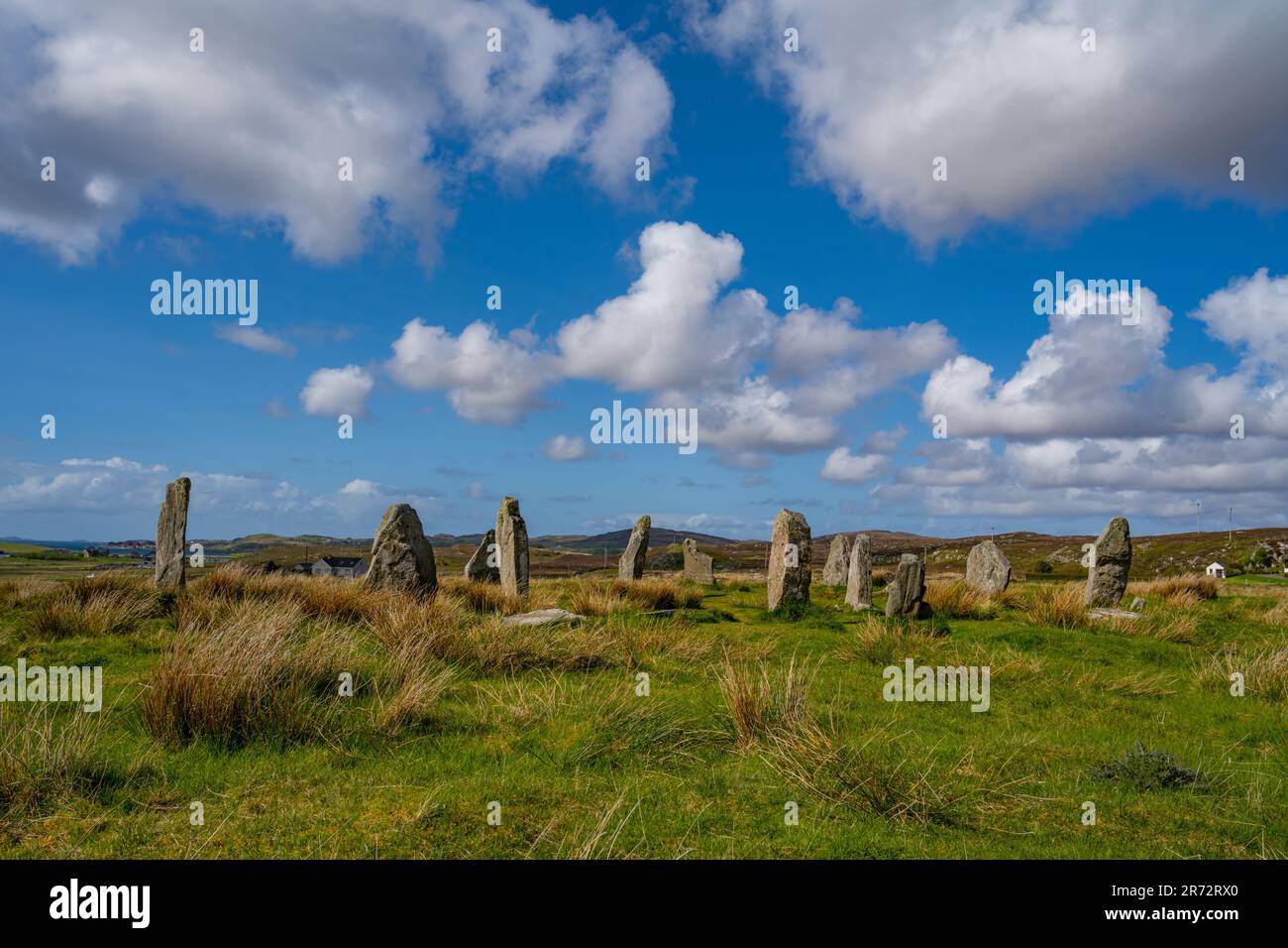 The stone of Callanish 3 stone circle. Part of the standing stones on ...