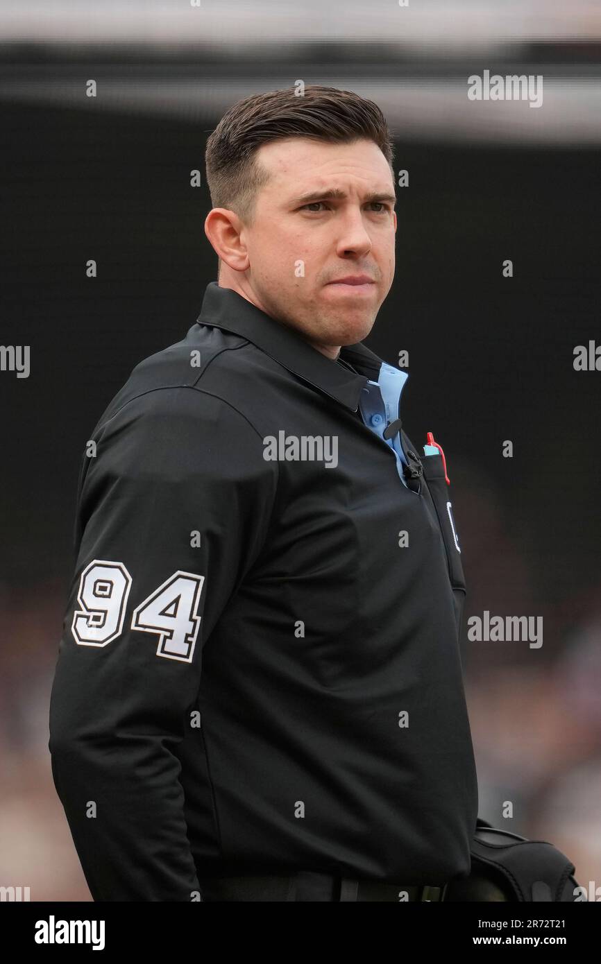 Umpire Jacob Metz during a baseball game between the San Francisco ...