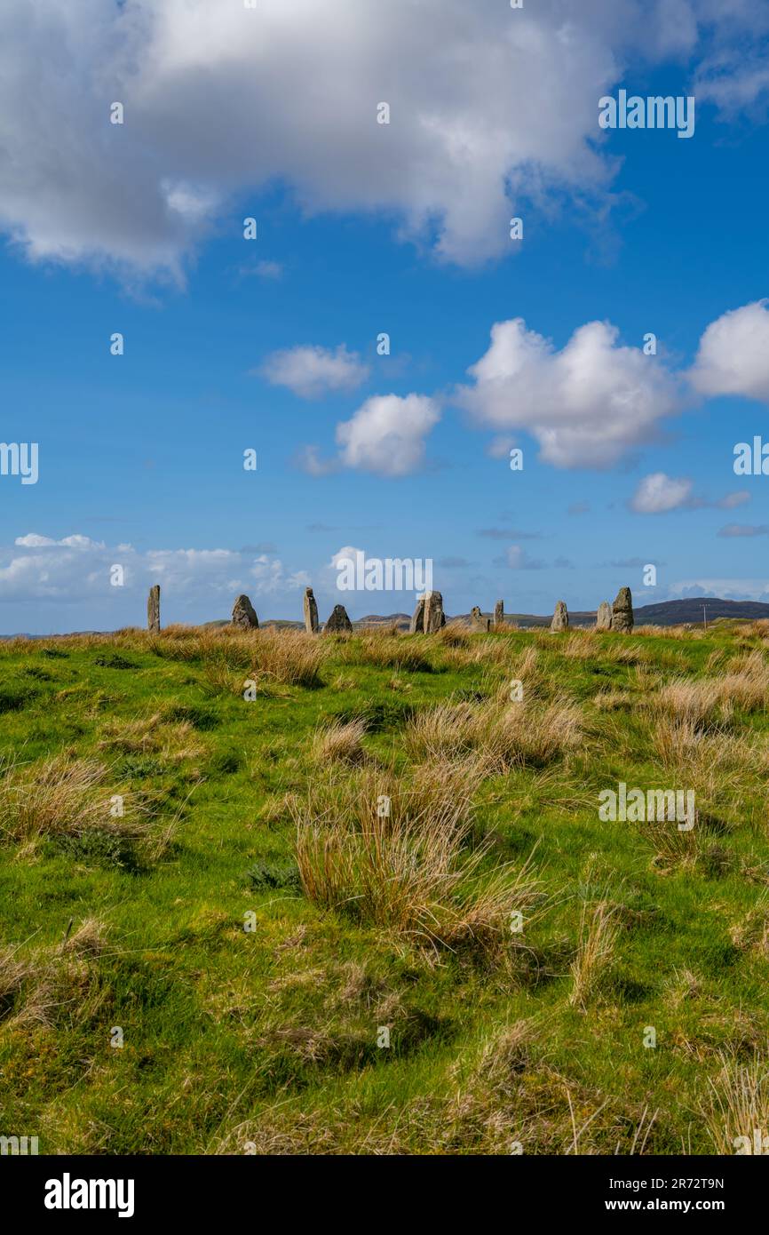 The stone of Callanish 3 stone circle. Part of the standing stones on ...