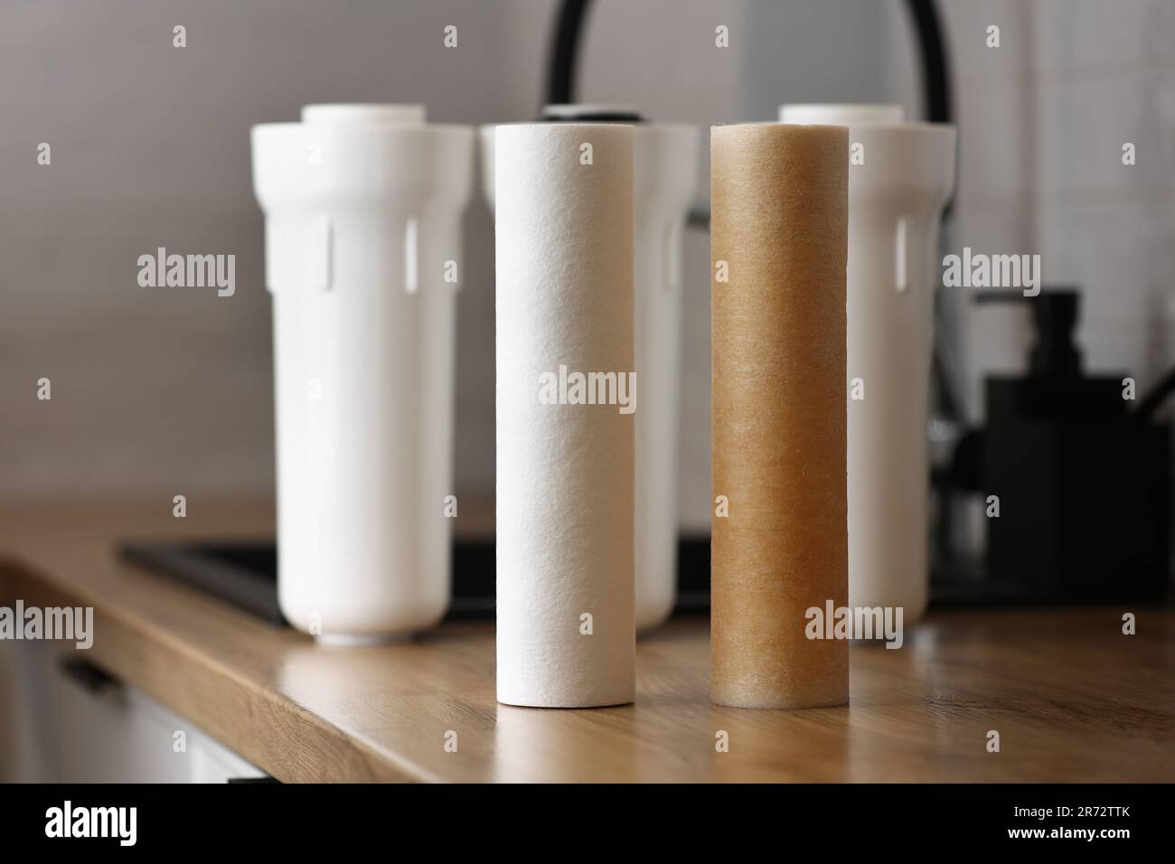 Water purification for domestic water supply. New clean and used water ...