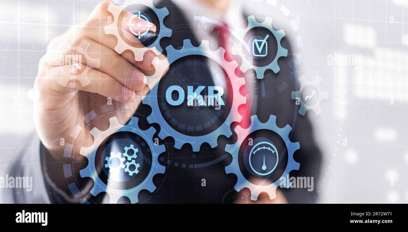 OKR. Objectives, Key and Results. Business target and focus concepts ...