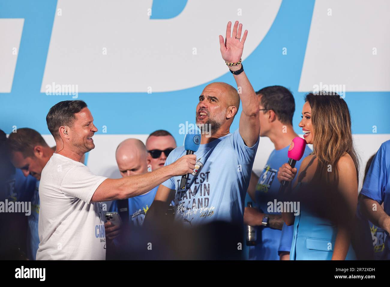 Pep Guardiola manager of Manchester City on stage during Manchester ...