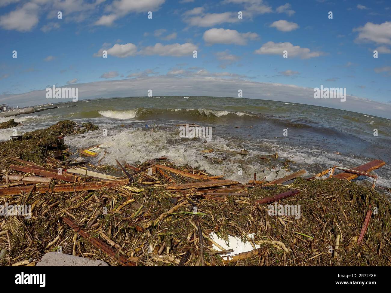 Floating debris has reached Black Sea beaches in Odessa, Ukraine ...