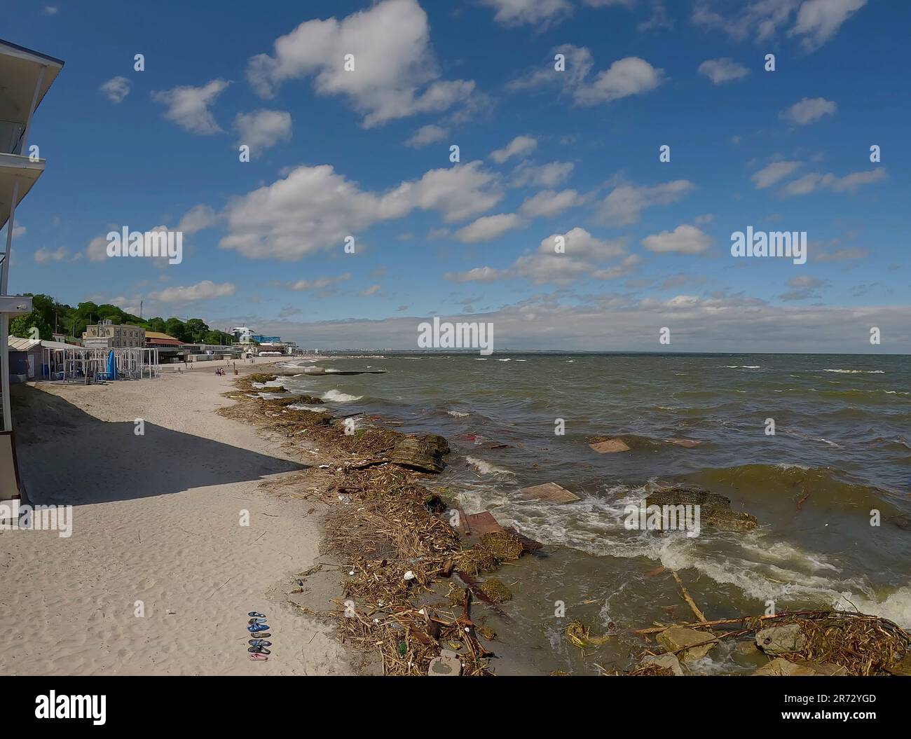 Floating debris has reached Black Sea beaches in Odessa, Ukraine ...