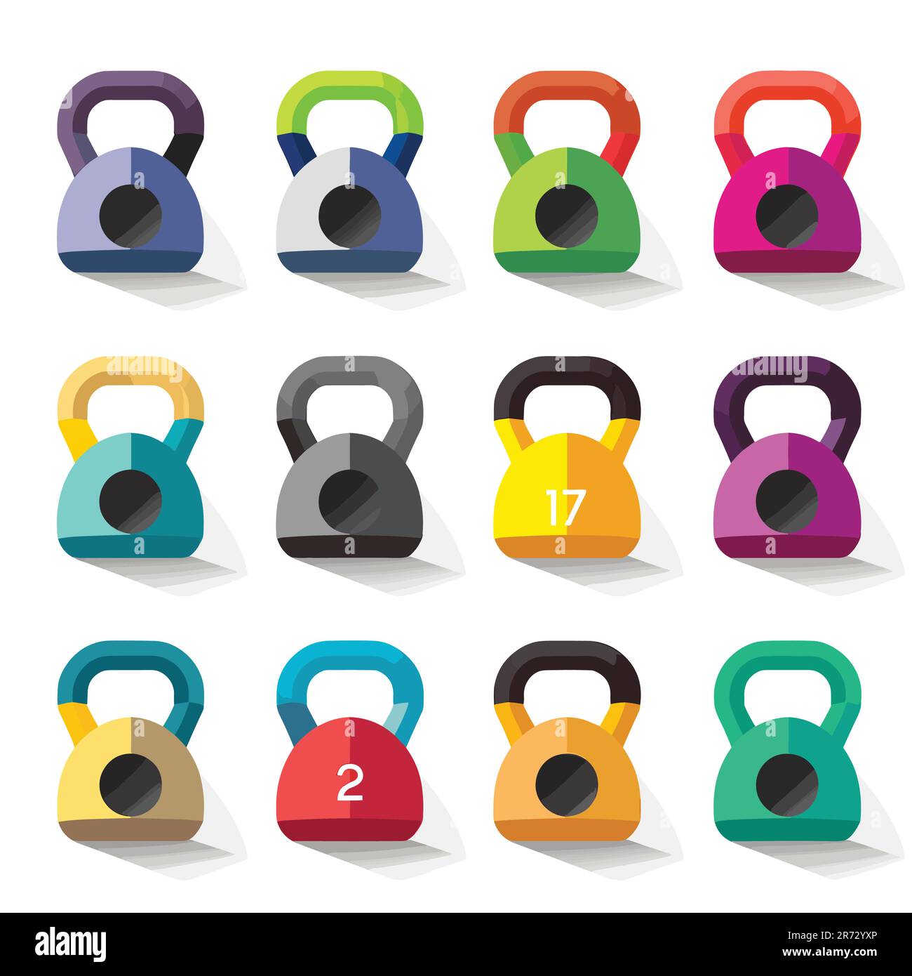 Kettle bell icon Stock Vector Images - Alamy
