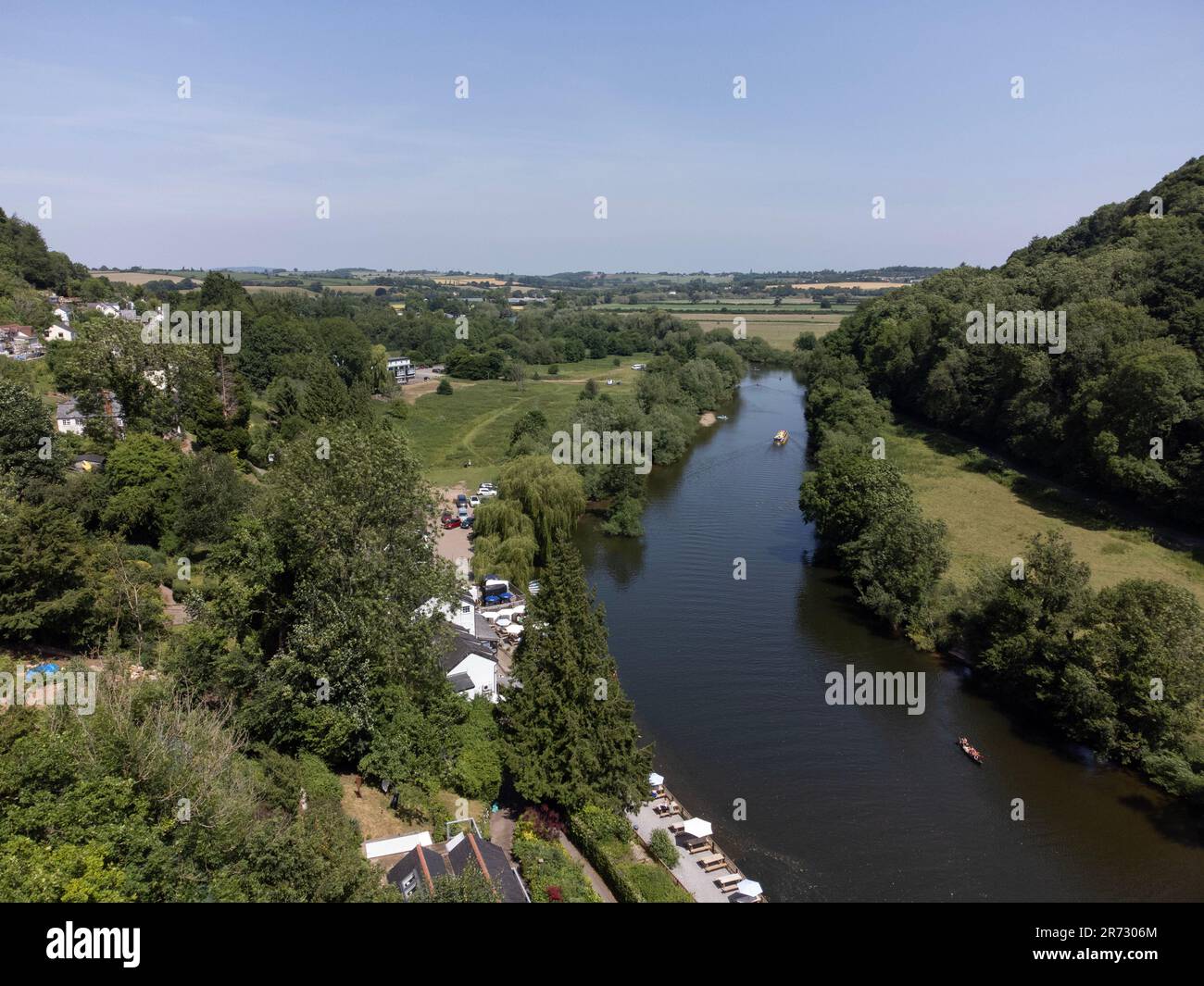 the river wye valley with views towards ross on wye Stock Photo - Alamy
