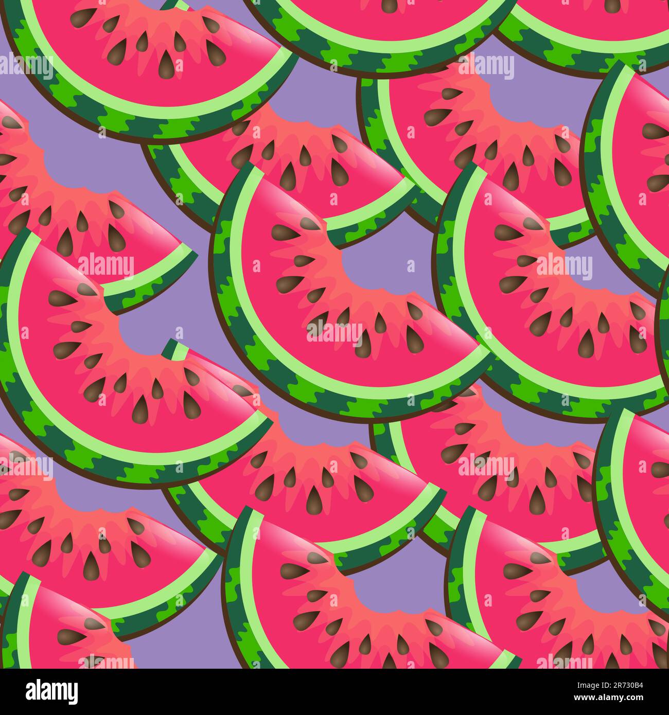 Watermelon slice seamless pattern on very peri background for wrapping ...
