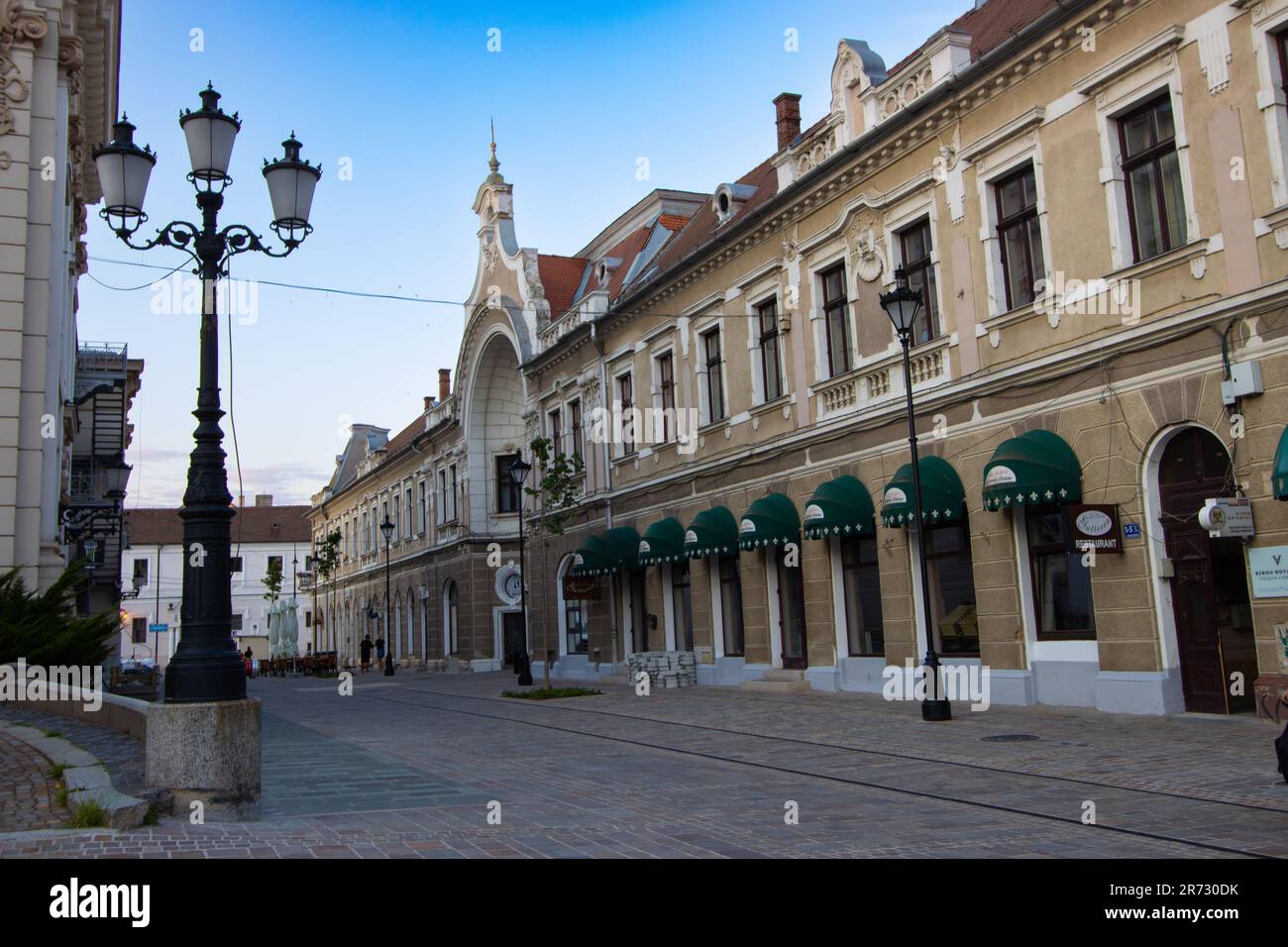 Pedestrian Street in the center of Oradea, Bihor County, Romania Stock ...